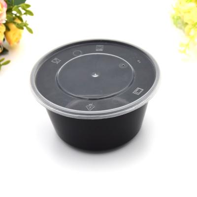 China Microwavable Disposable Noodle Salad Soup Rice Fruit Mixing Dining Togo Food Grade PP Set Takeaway Plastic Bowl With Clear Lid for sale