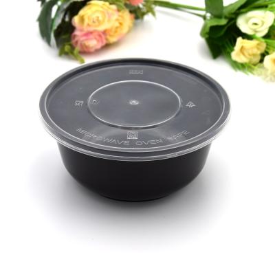 China Microwavable Noodle Salad Soup Rice Fruit Mixing Dining Togo Food Grade PP Set Takeaway Disposable Plastic Bowl With Clear Lid for sale