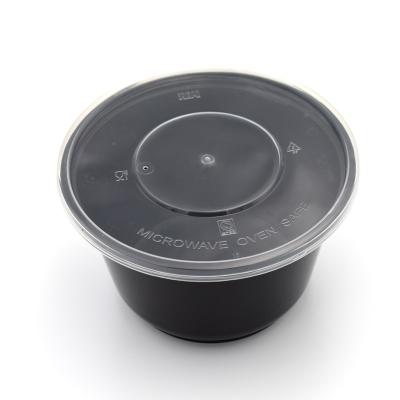 China Microwavable Noodle Salad Soup Rice Fruit Mixing Dining Togo Food Grade PP Disposable Plastic Bowl Set With Lid for sale