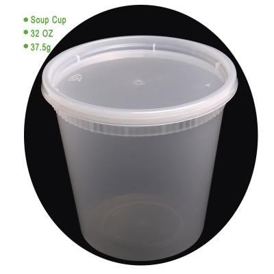 China Microwave factory direct best selling grocery food container soup bowl disposable plastic cup for restaurant for sale