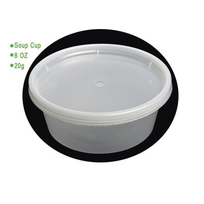 China Wholesale High Quality Microwavable PP Plastic Take Away Restaurant Cup Disposable Eco-Friendly Soup Take Away Cups for sale