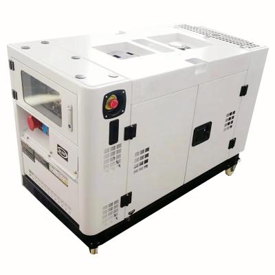 China 1 12KW Silent Type 2-Cylinder Air-cooled Portable Diesel Generator with ATS for Ghana for sale