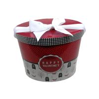 China Happy Valentine'S Two Piece Lid Off Rigid Paper Gift Box With Ribbon for sale