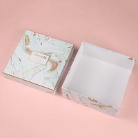 China Custom Logo Marble Printing Birthday Gift Box With Paper Bag handmade Rigid Boxes for sale