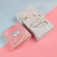 China Custom Logo Marble Printing Birthday Gift Box With Paper Bag handmade Rigid Boxes for sale