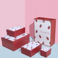 China Strawberry Pattern Lipstick Luxury Gift Box Packaging For Valentines Day for sale