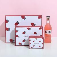 China Strawberry Pattern Lipstick Luxury Gift Box Packaging For Valentines Day for sale