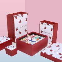 China Strawberry Pattern Lipstick Luxury Gift Box Packaging For Valentines Day for sale