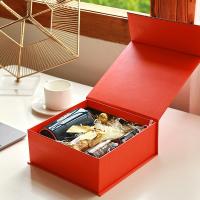 China Pre Wrapped Cardboard Flip Top Gift Boxes With Magnetic Catch for sale