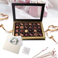 China 24 Cavities Custom Chocolate Sweet Gift Boxes Packaging With Window for sale