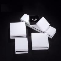 China Empty Small White Necklace And Earring Gift Box For Jewellery Presentation for sale