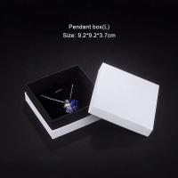 China Shoulder Style Black Cardboard Jewelry Packaging Box Velvet Lined Custom for sale