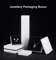 China Empty Small White Necklace And Earring Gift Box For Jewellery Presentation for sale