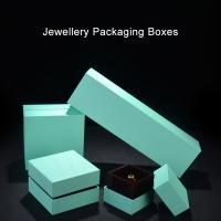 China Bespoke Two Piece Cardboard Ring Boxes With Black Coloured Lip for sale