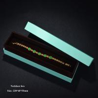 China Custom Packaging Cardboard Jewelry Boxes For Necklaces Shoulder Type With Velvet Lining for sale