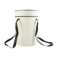China ODM Welcome Handmade Flower Bouquet Boxes , Round Flower Hat Box With Ribbon Handle for sale