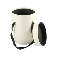 China ODM Welcome Handmade Flower Bouquet Boxes , Round Flower Hat Box With Ribbon Handle for sale