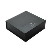 China OEM  Black UV Coating Hot Stamping Cosmetic Gift Boxes With Insert for sale