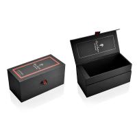 China ISO9001 Certified Acrylic Lined Cologne Gift Box ,  Magnetic Flap Box 12*12*25cm for sale