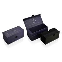 China ISO9001 Certified Acrylic Lined Cologne Gift Box ,  Magnetic Flap Box 12*12*25cm for sale