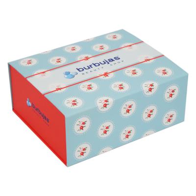 China Spot UV Coating Foldable Rigid Paper Gift Box , Flip Top Magnetic Box For Clothing for sale