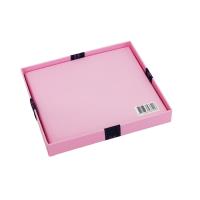 China ISO9001 Matte Lamination Pink Flat Packed Gift Box With Bow Ornament 20*18*7.7cm for sale