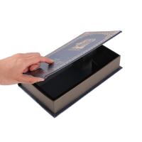 China OEM Navy Blue Book Shaped Storage Box , Gift Wrapping Box For Perfume for sale