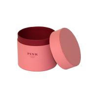 China Reusable 10cm Diameter Pink Cylinder Paper Box For Shirt Packaging for sale