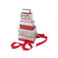 China Set Of 6 Assorted Sizes Christmas Nesting Gift Boxes With ISO9001 for sale