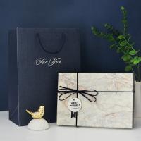 China ISO9001 6 Pieces Marble Grain Rigid Paper Gift Box For Cell Phone for sale