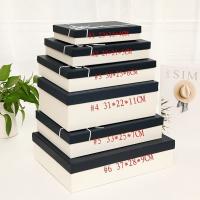 China Special Texture Paper Multifunctional Lid And Base Gift Box With Rope Ribbon for sale
