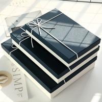 China Special Texture Paper Multifunctional Lid And Base Gift Box With Rope Ribbon for sale