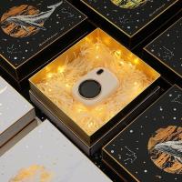 China Custom Rigid Shoulder Box , 2 Piece Boxes With Shredded Paper 29*21*9.5cm for sale