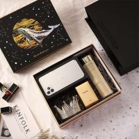 China Custom Rigid Shoulder Box , 2 Piece Boxes With Shredded Paper 29*21*9.5cm for sale