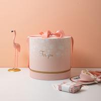 China Dia 20cm Height 19cm Cylindrical Paper Box Gold Foil Hot Stamping for sale