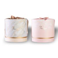China Dia 20cm Height 19cm Cylindrical Paper Box Gold Foil Hot Stamping for sale