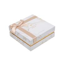 China 21*21*9cm Marble Texture Rigid Paper Gift Box , Lift Off Lid Box For Wedding Favor for sale