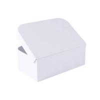 China Customizable Solid White Rigid Paper Gift Box With Metal Handle And Clasp for sale