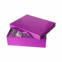 China CMYK Color Cosmetic Gift Boxes , Holographic Paper Box With PET Tray And Lid for sale