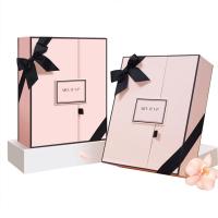 China 2 Piece Double Door Closure Ribbon Bow Box Pink Luxury For Perfume for sale