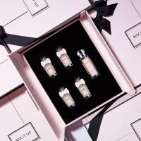 China 2 Piece Double Door Closure Ribbon Bow Box Pink Luxury For Perfume for sale