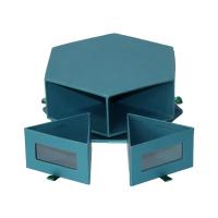 China 20*17.5*7.7cm Hexagon Chocolate Box , Rotating Gift Box Drawer Style For Confectionery for sale
