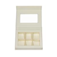 China 6 Cavities Beige Magnetic Chocolate Gift Packaging Boxes Food Grade for sale