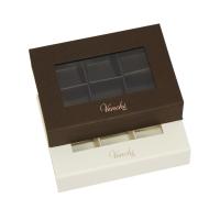 China 6 Grids Book Shape Window Chocolate Boxes , Window Chocolate Boxes Magnetic Flap for sale