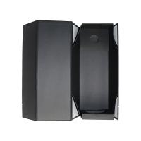 China Foldable Matt Black Wine Gift Packaging Boxes Collapsible Type for sale