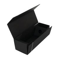 China Foldable Matt Black Wine Gift Packaging Boxes Collapsible Type for sale