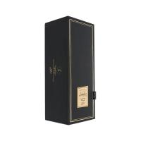 China Recycled Cardboard Wine Gift Packaging Boxes , Single Wine Bottle Box Slide Out Black for sale