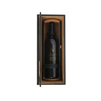 China Recycled Cardboard Wine Gift Packaging Boxes , Single Wine Bottle Box Slide Out Black for sale