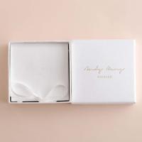 China Multipurpose White Custom Jewelry Gift Boxes , Lid And Base Box 9x9x3.5cm for sale