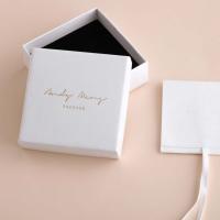 China Multipurpose White Custom Jewelry Gift Boxes , Lid And Base Box 9x9x3.5cm for sale